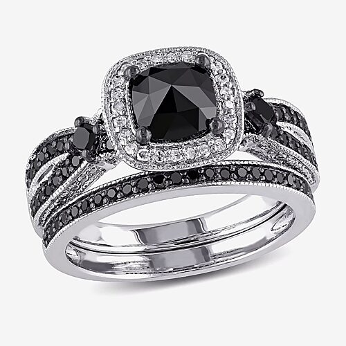 Click here for Womens 1 1/2 CT.T.W. Color Enhanced Black & White... prices