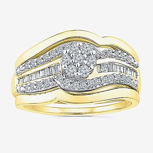 Click here for Womens 1/3 CT.T.W. Natural Diamond 10K Gold Bridal... prices