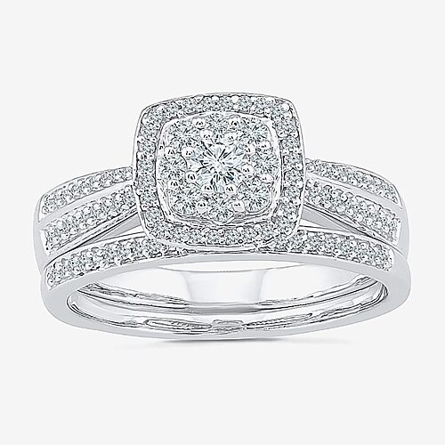 Click here for Womens 1/2 CT.T.W. Natural Diamond 10K White Gold... prices