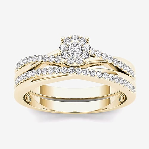 Click here for 1/4 CT.T.W. Natural Diamond 10K Yellow Gold Engage... prices