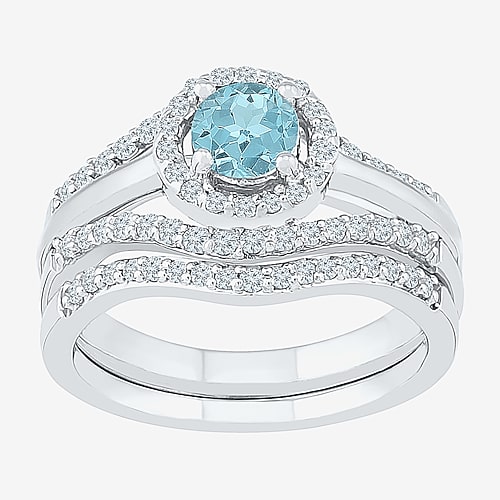 Click here for Modern Bride Gemstone Genuine Aquamarine & 1/2 CT.... prices