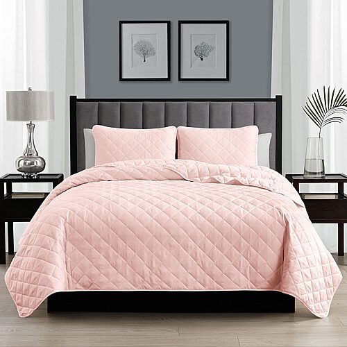 Click here for Swift Home Lightweight Diamond Stitched 3-Piece Qu... prices