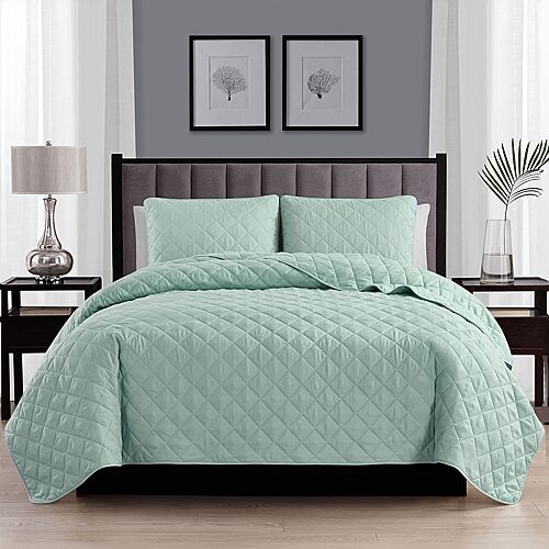 Click here for Swift Home Lightweight Diamond Stitched 3-Piece Qu... prices