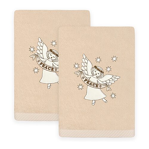 Click here for Linum Home Christmas Angel Embroidered Luxury 100... prices