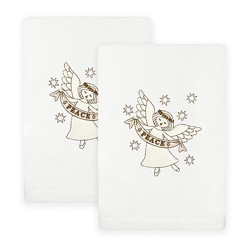 Click here for Linum Home Christmas Angel Embroidered Luxury 100... prices