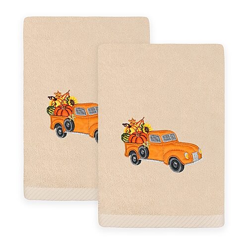 Click here for Linum Home Textiles Autumn Truck Embroidered 2-pc.... prices