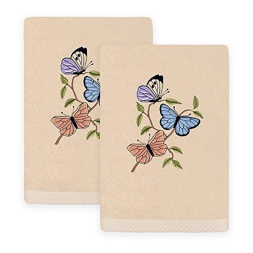 Click here for Linum Home Spring Butterflies Embroidered Luxury 1... prices