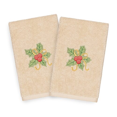 Click here for Linum Home Textiles Xmas Holly Bunch Embroidered 2... prices