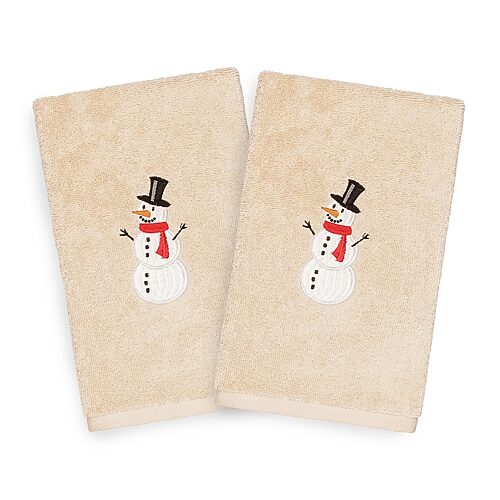 Click here for Linum Home Textiles Snowman Embroidered 2-pc. Hand... prices