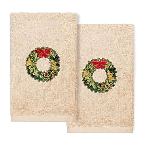 Click here for Linum Home Textiles Christmas Wreath Embroidered 2... prices