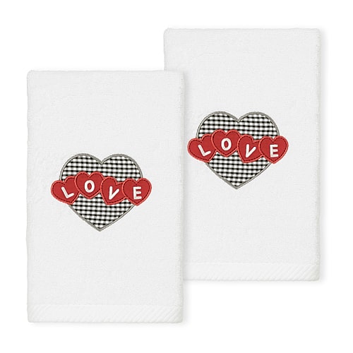 Click here for Linum Home Textiles Love Hearts Embroidered 2-pc.... prices