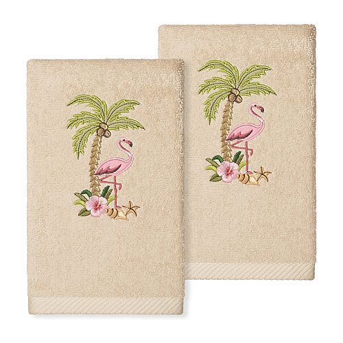Click here for Linum Home Textiles Flora Embroidered 2-pc. Hand T... prices
