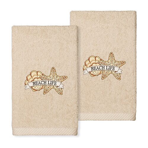 Click here for Linum Home Textiles Beach Life Embroidered 2-pc. H... prices