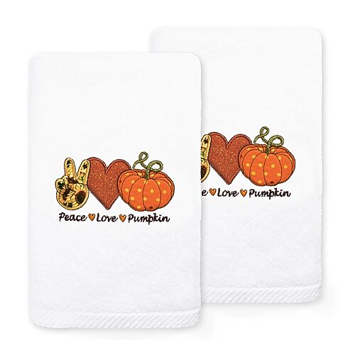 Click here for Linum Home Textiles Peace Love Pumpkin Embroidered... prices