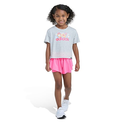 Click here for adidas Girls 2T-6X Short-Sleeve Graphic Heather T-... prices