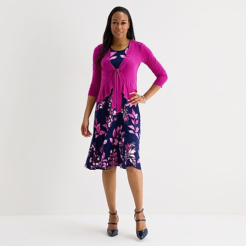 Click here for Studio 1 Womens Floral Jacket Dress  Large  Blue prices