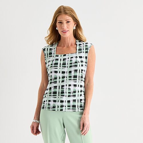 Click here for Black Label by Evan-Picone Womens Square Neck Slee... prices