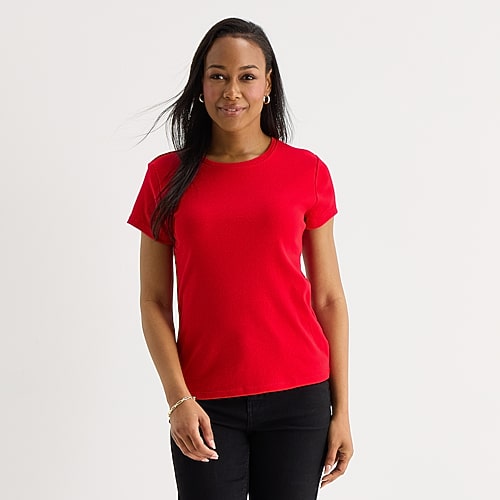 Click here for Liz Claiborne Womens Crew Neck Short Sleeve T-Shir... prices