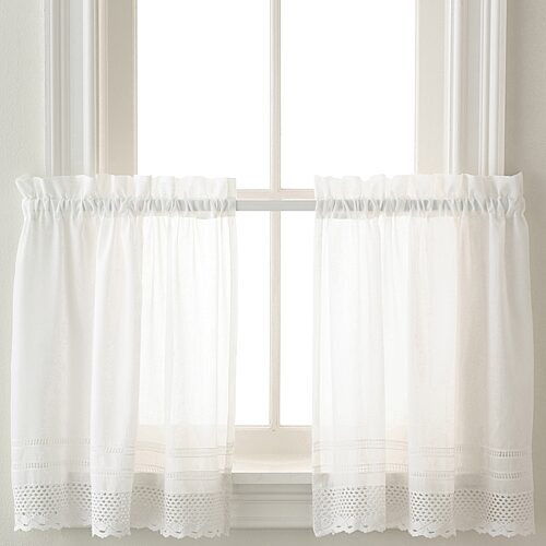 Click here for Crochet Trim Hemstitch Detail Kitchen Curtains prices