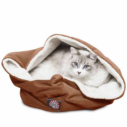 Click here for Majestic Pet 17 Burrow Cat Bed  One Size  Brown prices