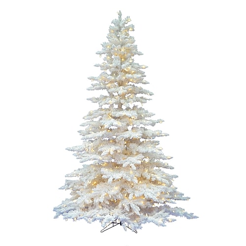 Click here for Vickerman 6 1/2 Foot Pre-Lit Flocked Christmas Tre... prices