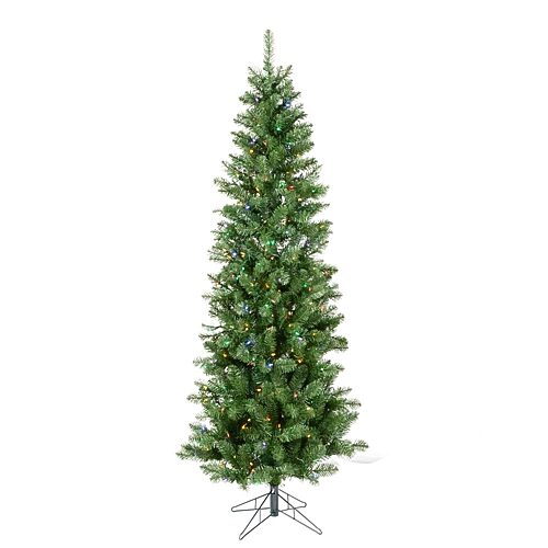 5.5 Prelit Pencil Pine Artificial Christmas Tree  One Size  Green