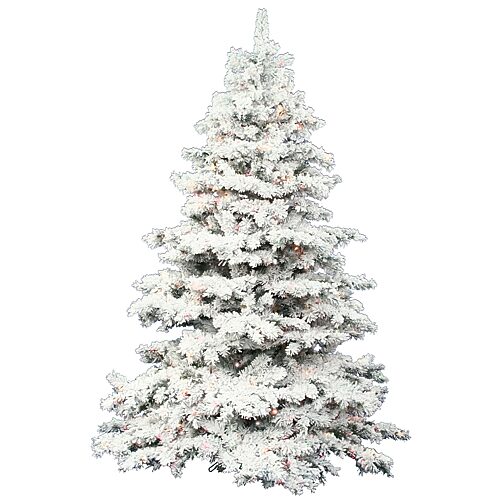 Click here for Vickerman 6 1/2 Foot Pre-Lit Flocked Christmas Tre... prices