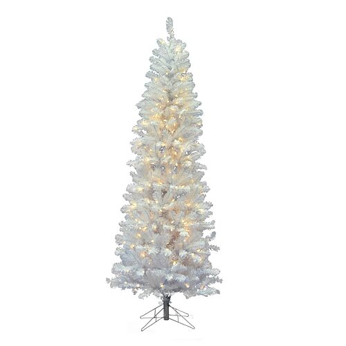 Click here for 4.5 Prelit Sparkling White Artificial Christmas Tr... prices