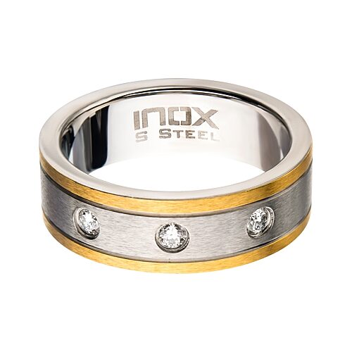 Click here for Inox Mens Jewelry Mens 8MM 1/10 CT. T.W. Natural W... prices