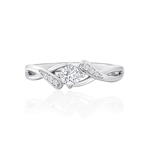 Click here for DiamonArt Womens White Cubic Zirconia Sterling Sil... prices