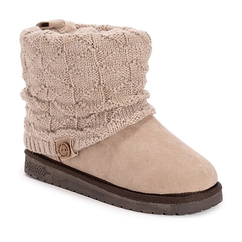 Click here for Muk Luks Womens Laurel Boots - Stone/fairy dust prices