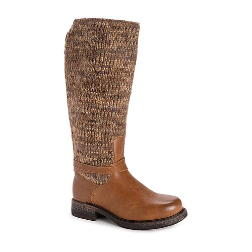 Click here for Muk Luks Womens Logger Alberta Boots - Cognac prices