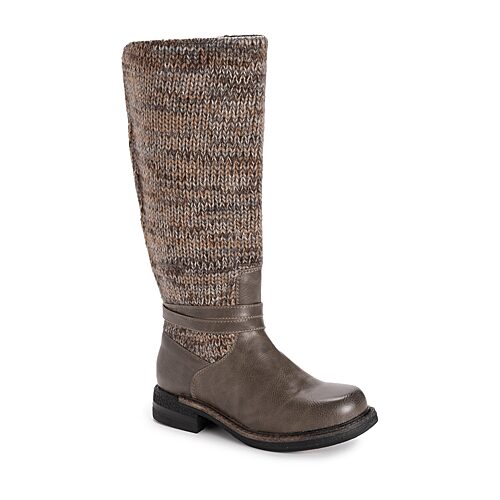Click here for Muk Luks Womens Logger Alberta Boots - Grey prices