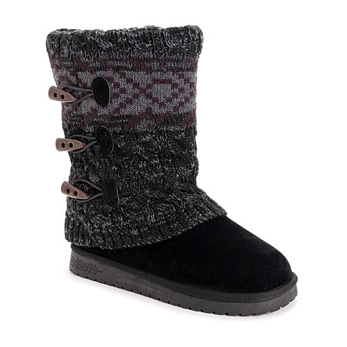Click here for Muk Luks Womens Cheryl Boots - Ebony marl prices