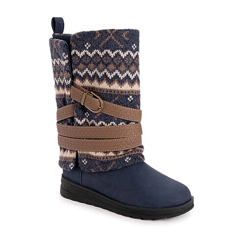 Click here for Muk Luks Womens Natalie Nikki Flat Heel Winter Boo... prices