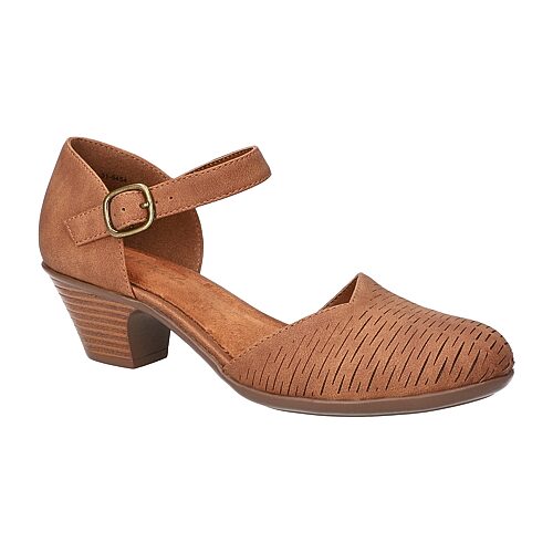 Easy Street Womens Justina Block Heel Sandals - Tan