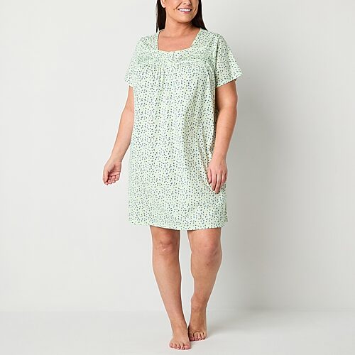 Click here for Adonna Womens Plus Short Sleeve Square Neck Nightg... prices