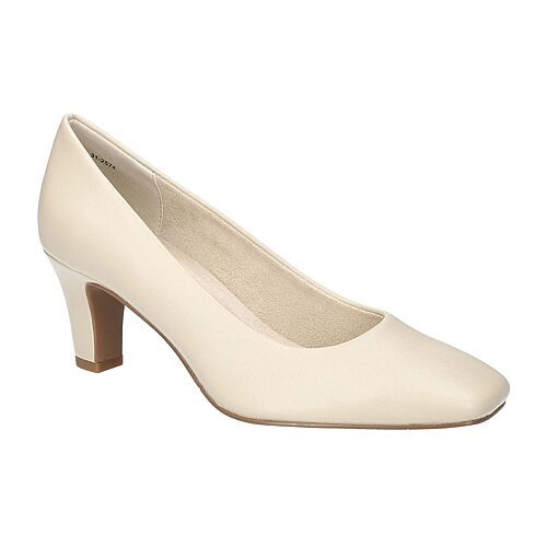 Easy Street Poet Womens Square Closed Toe Stiletto Heel Pumps  8 Medium  White