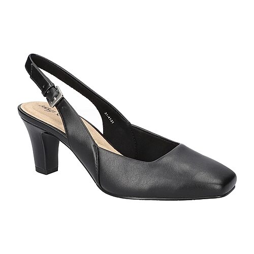 Easy Street Womens Ritsa Square Toe Slingback Pumps - Black