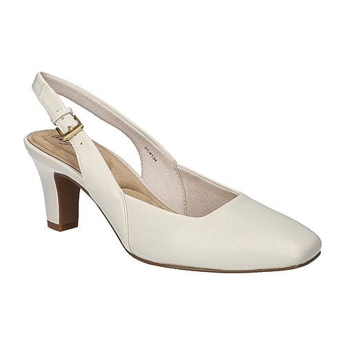 Easy Street Womens Ritsa Square Toe Slingback Pumps - Bone