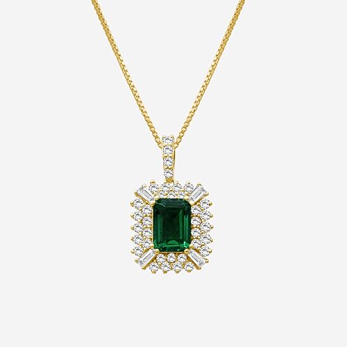 Click here for Womens Emeral-cut Gemstone & 1/2 CT. T.W. Lab-Grow... prices