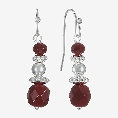 Mixit Womens Drop Earrings  One Size  Red