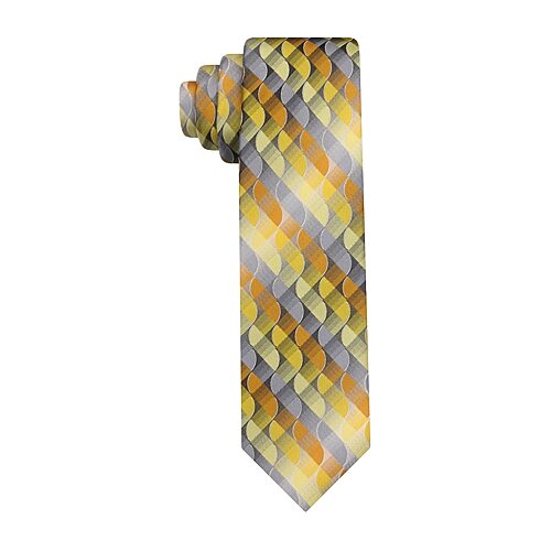 Click here for Van Heusen Extra Long Geometric Tie  One Size  Yel... prices