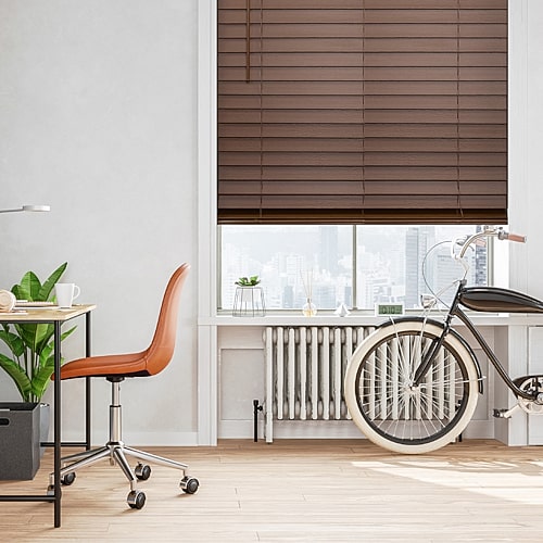 Click here for Cut-to-Width 2 Cordless Faux-Wood Blinds  One Size... prices