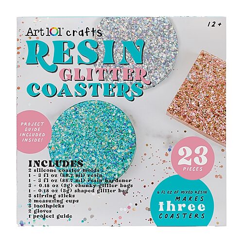 Click here for Art 101 Resin Glitter Coaster Kit - Multi-color prices
