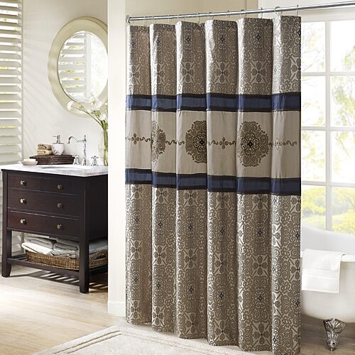 Click here for Madison Park Donovan Embroidered Shower Curtain  7... prices
