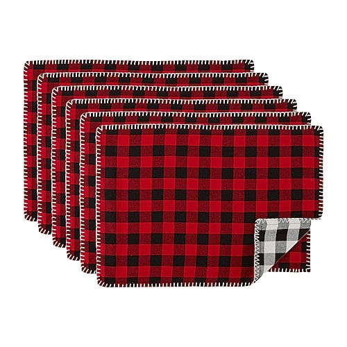 Click here for Design Imports Christmas Buffalo Check with Embroi... prices