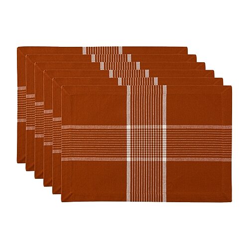 Click here for Design Imports Fiesta Check Placemat  Set of 6 - O... prices