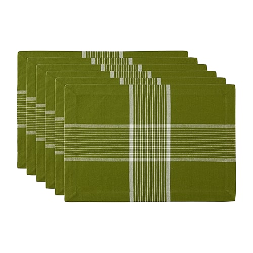 Click here for Design Imports Fiesta Check Placemat  Set of 6 - G... prices