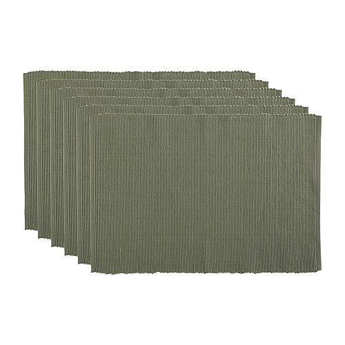 Click here for Design Imports Ribbed Placemat  Set of 6 - Green prices